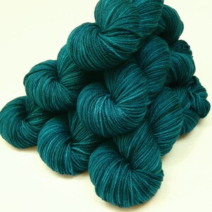 Hand Dyed Yarn, Worsted Weight Superwash Merino Wool - DEEP SEA TONAL ...