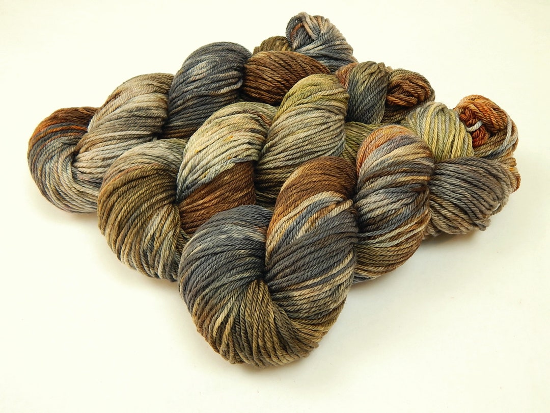 Worsted Weight Hand Dyed Yarn, 100% Superwash Merino Wool POTLUCK GREYS ...