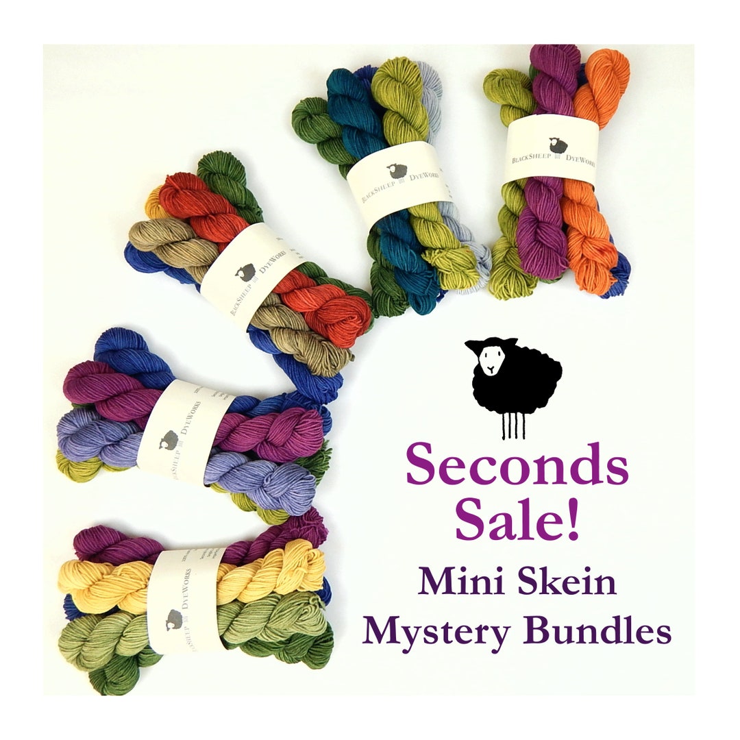 REDUCED Hand Dyed Yarn Mini Skeins SECONDS SALE, Mystery Bundles of ...