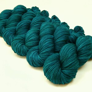 Hand Dyed Yarn, Worsted Weight Superwash Merino Wool - DEEP SEA TONAL ...