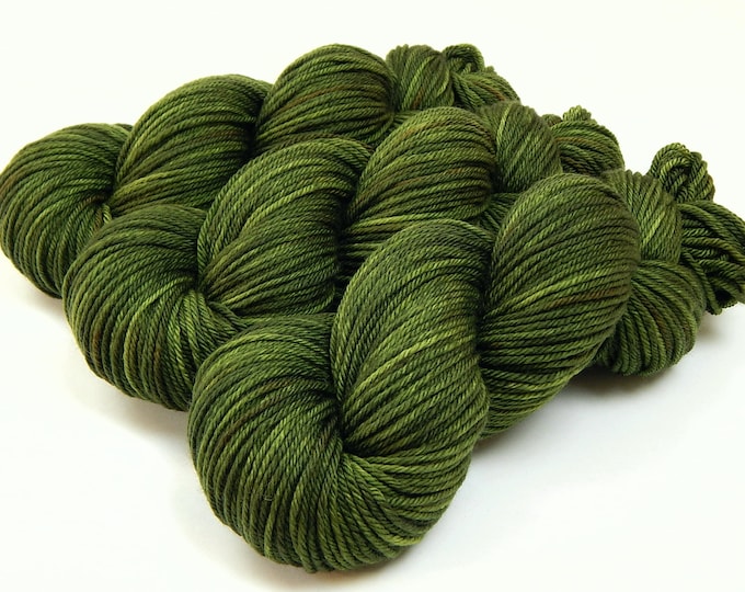 Worsted Weight Hand Dyed Yarn, 100% Superwash Merino Wool - MOSS TONAL ...