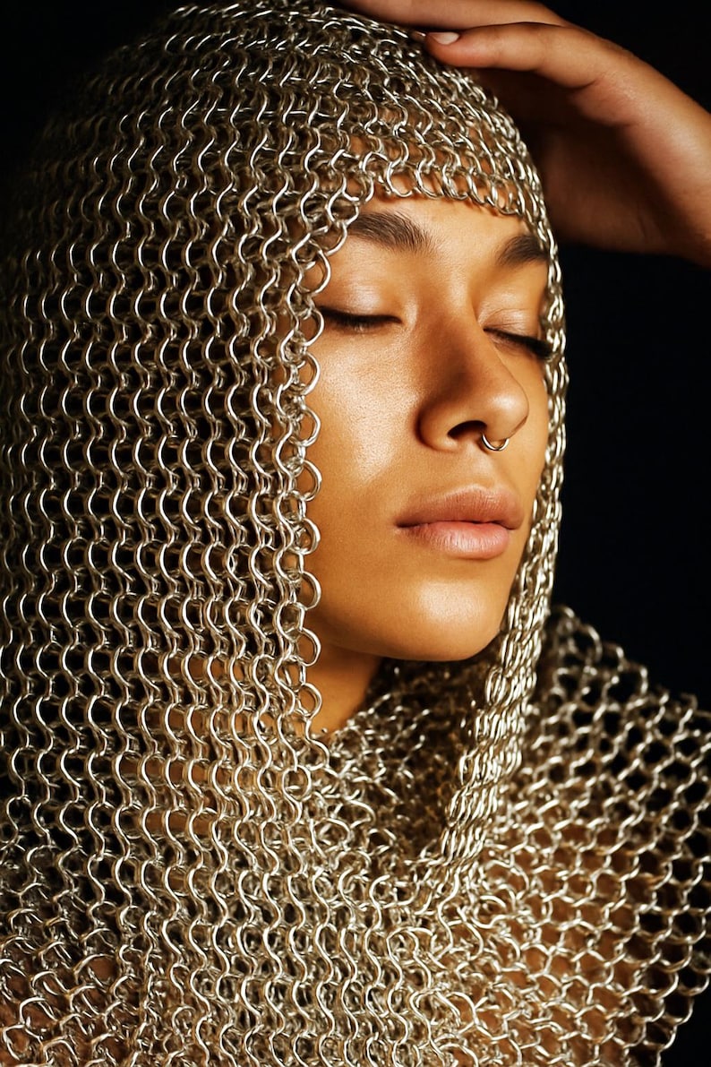 Handcrafted Chainmail Hood for Woman & Men – Fantasy Cosplay | Medieval ...