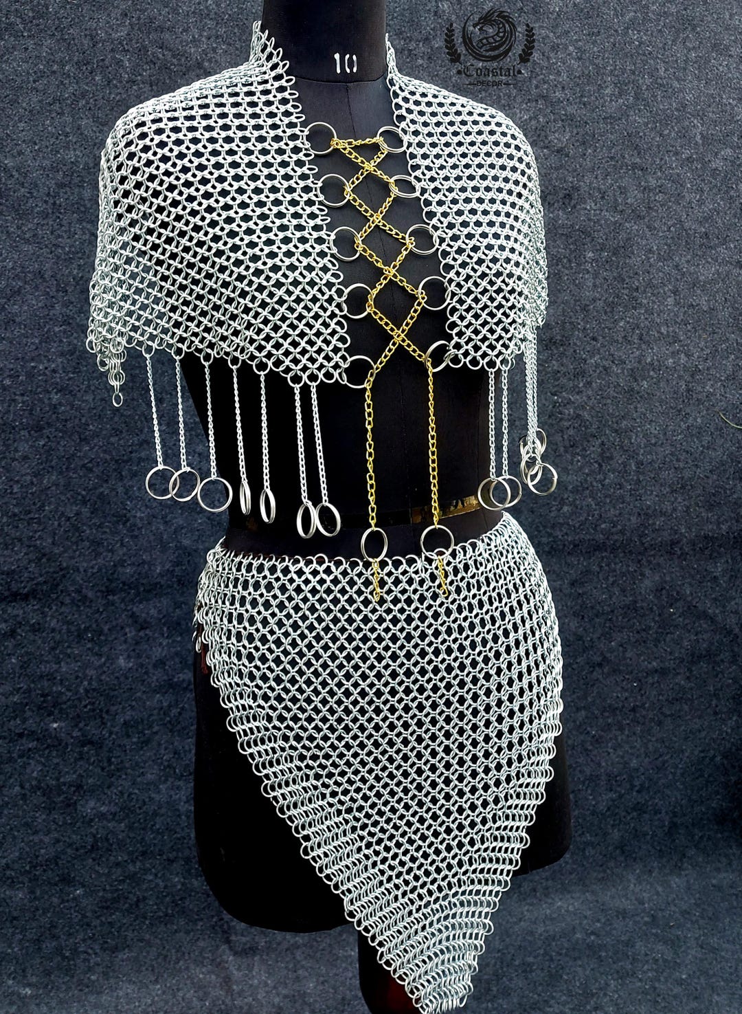Chainmail Top and Skirt Set – Stainless Steel Harness Bra - Etsy
