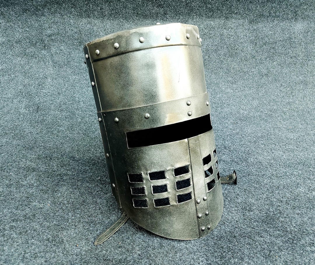 Medieval Knight Monty Python Helmet L Role Play SCA LARP Knight Helmet ...