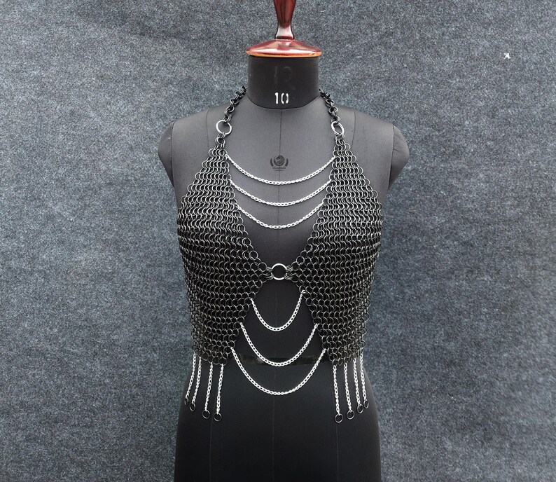 Chainmail Halter Bra Harness: Metallic Lingerie, Romantic Gift - Etsy UK