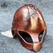 Medieval Vikings Leather Helmet With Chainmail Work | LARP Costume ...