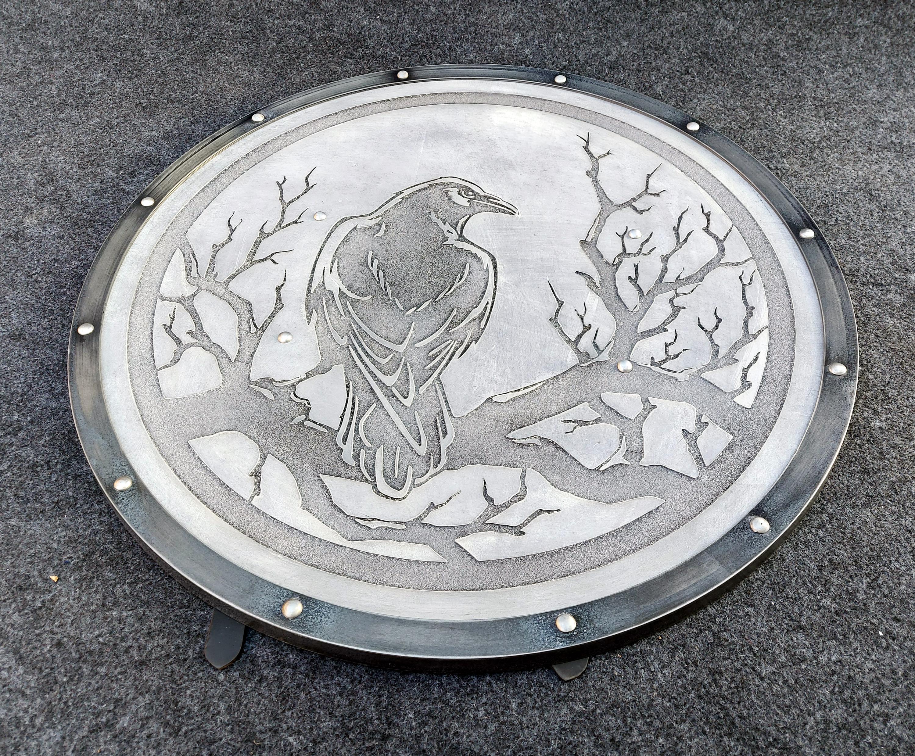 Viking Raven Shield: Valhalla Cosplay Wooden Shield - Etsy