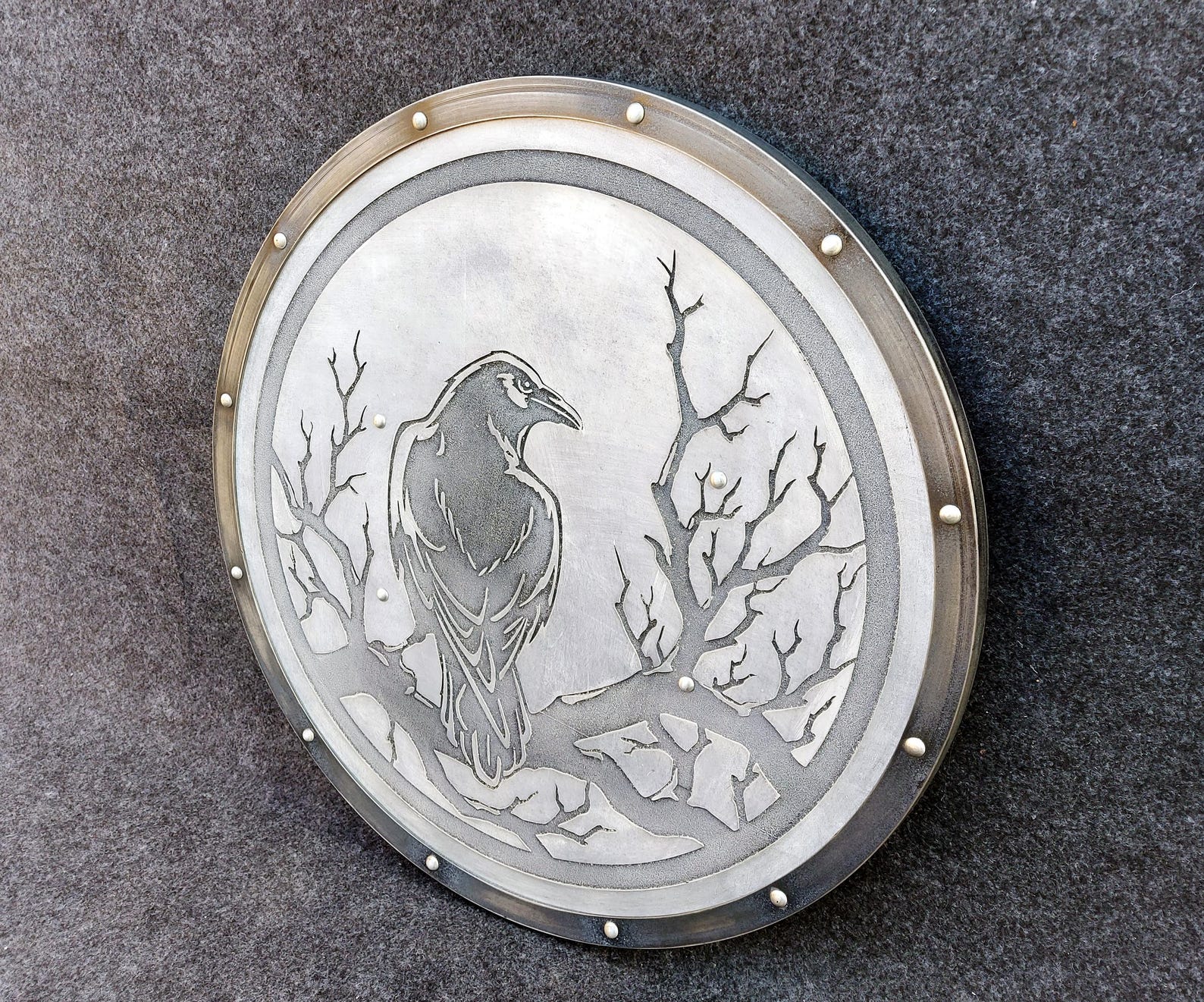 Viking Raven Shield: Valhalla Cosplay Wooden Shield - Etsy