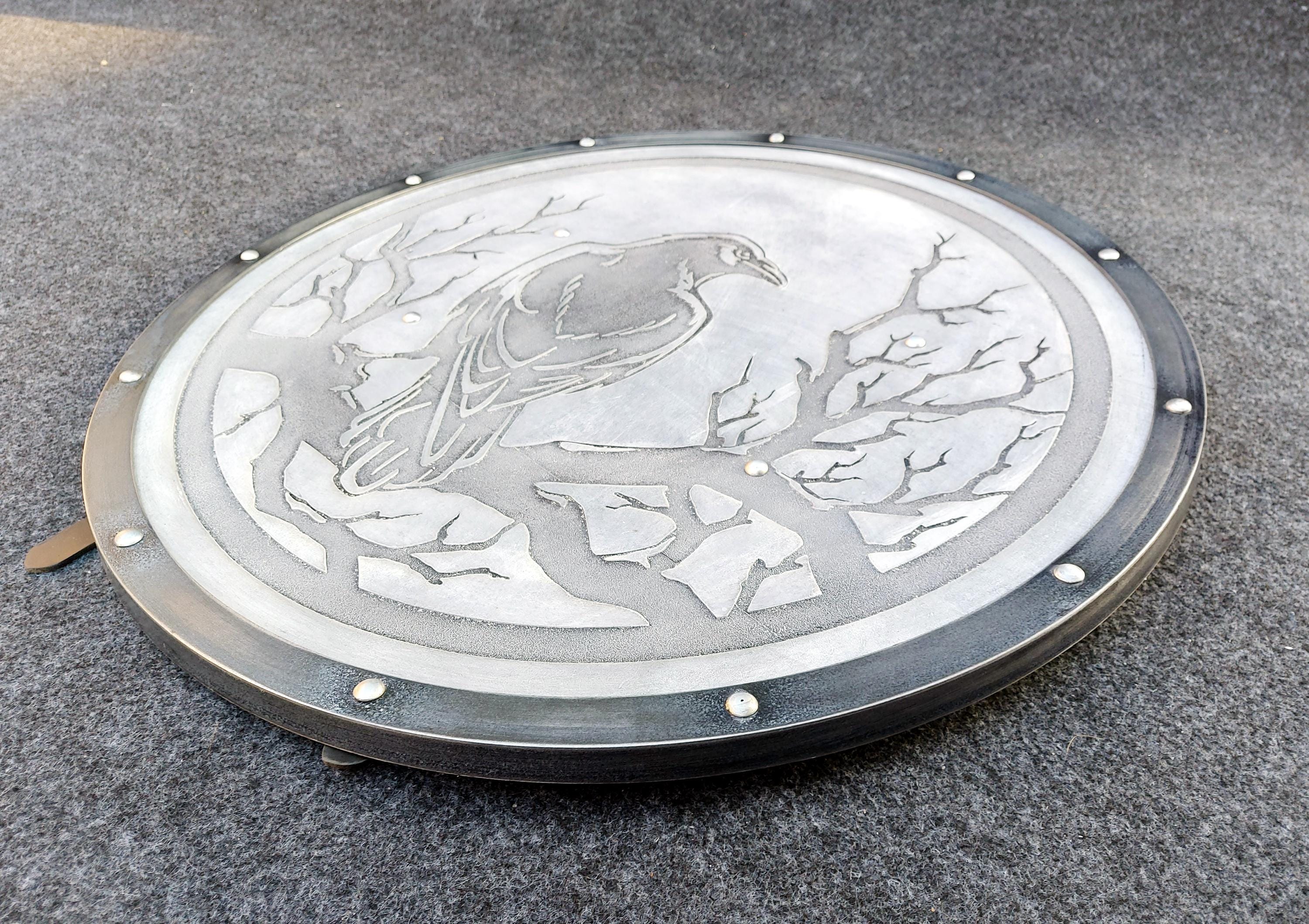 Viking Raven Shield: Valhalla Cosplay Wooden Shield - Etsy