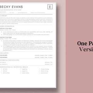 Minimalistic 2025 Word Resume Template Incl. Cover Letter & Reference ...
