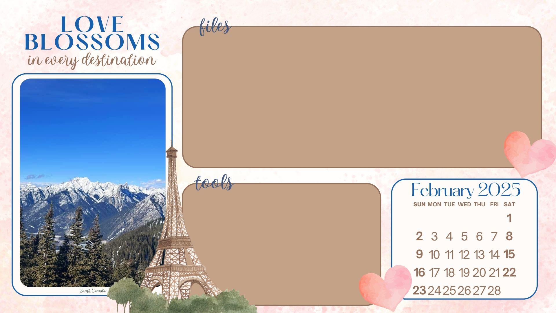 2025 Monthly Desktop Wallpaper Calendar: Travel Photos (digital ...