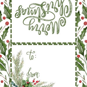 Printable Christmas Treat Bag Toppers | 6 Festive Digital Download ...