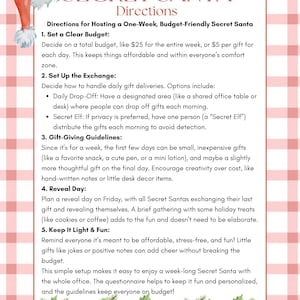 Printable Secret Santa Questions and Directions | Easy, Fun, & Festive ...