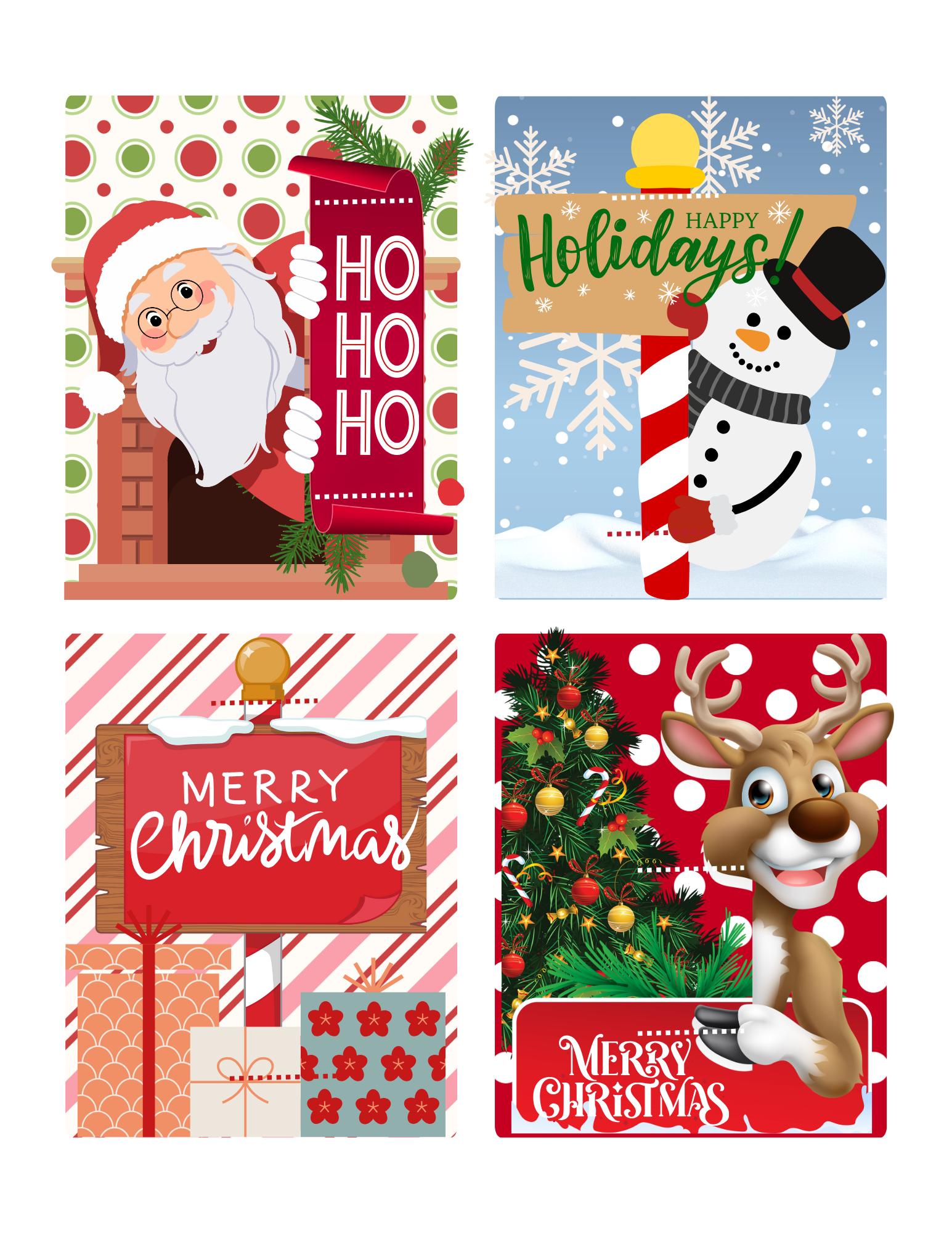 Festive Printable Candy Cane Tags | 8 Cute Digital Download Gift Tags ...
