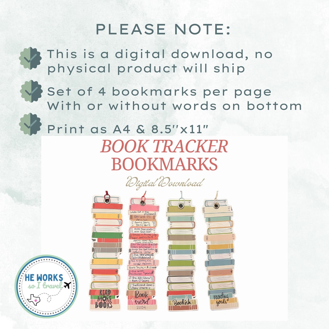 Printable Book Tracker Bookmarks: Reading Challenge (digital Download ...