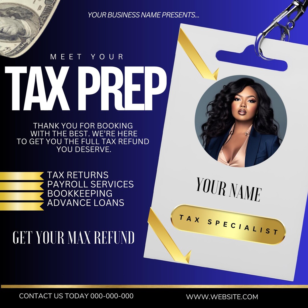 Tax Prep Flyer, Accountant Marketing Template (canva Editable) - Etsy