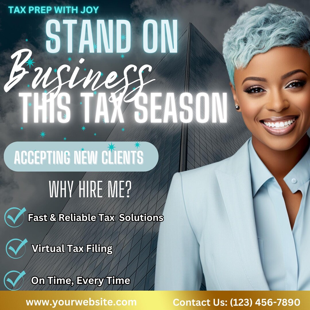 Tax Flyer, Stand on Business, Tax Season, Taxes, Tax Flyer 2025, Tax ...