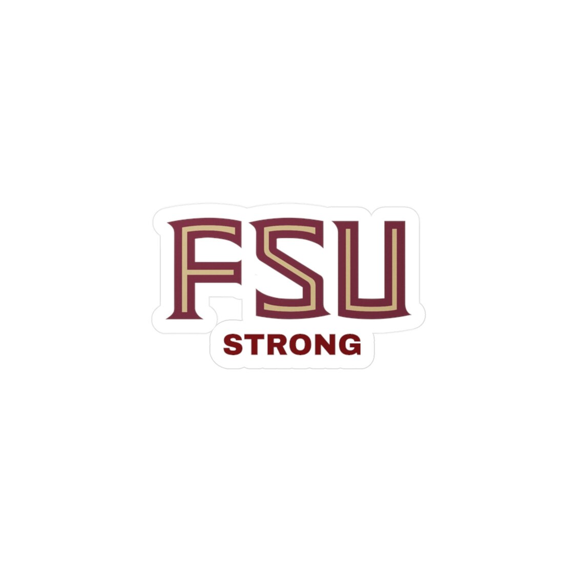 FSU Strong Vinyl Decal - Perfect for Florida State Fans, Car, Laptop ...