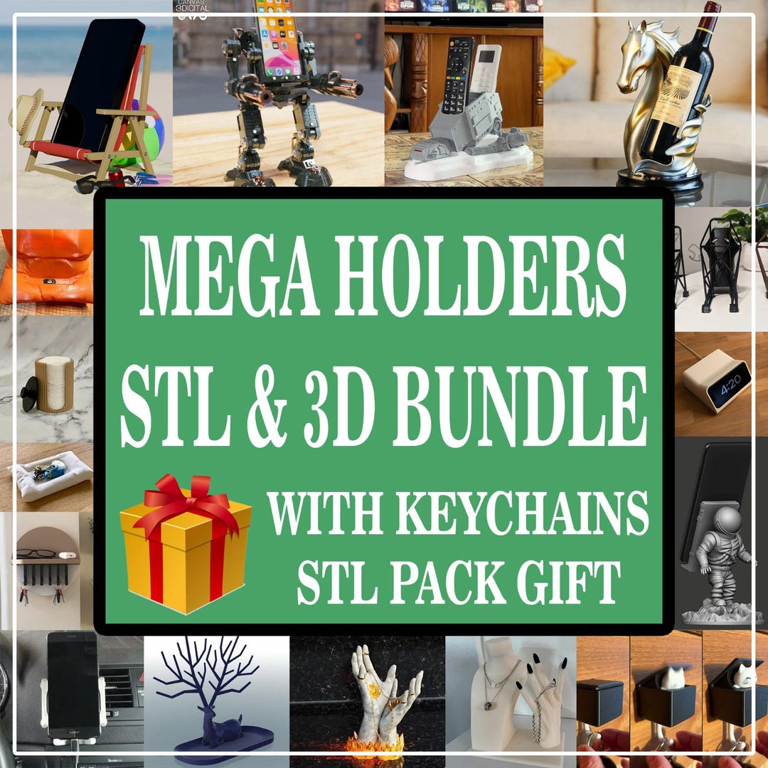 Holders Mega STL Bundle, 3d Printing Pack, Phone Holder Stl, Holder Stl ...