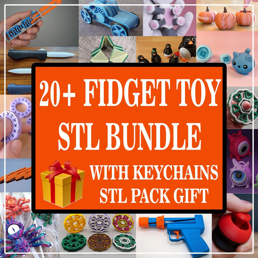 Fidget Toy STL Bundle, 3D Printing Pack, Fidget Stl, Spinner Stl ...