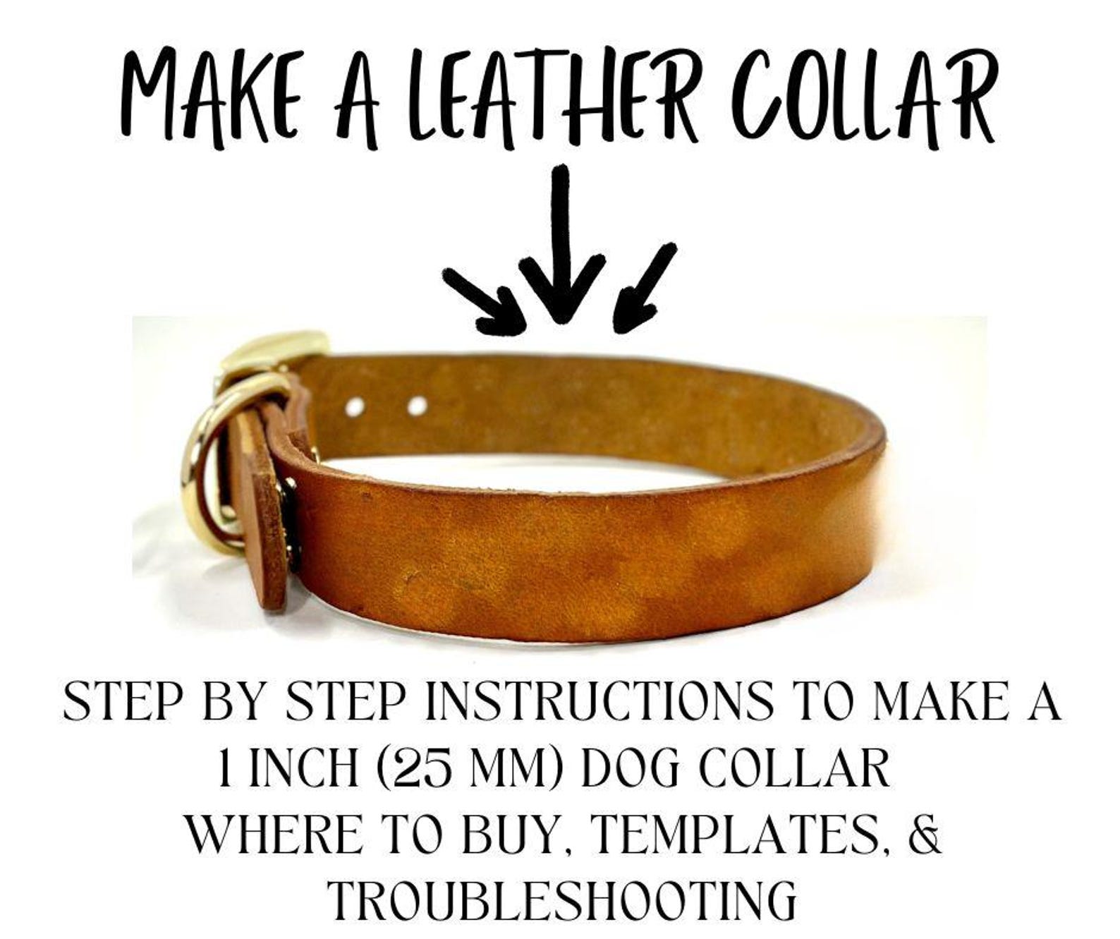 DIY Leather Dog Collar Pattern, 1 Inch (25 Mm) (PDF Pattern) - Etsy
