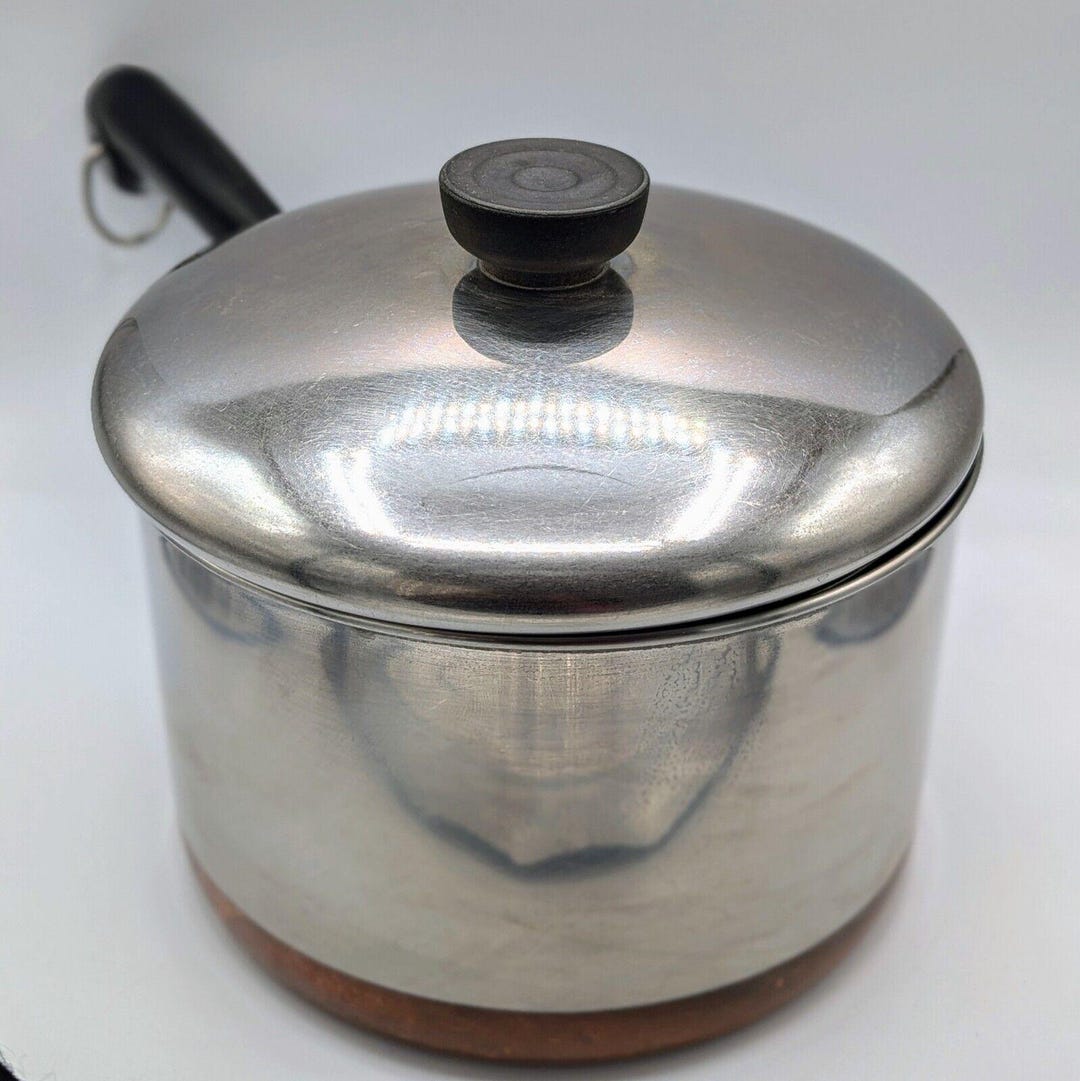 Revere Ware 1801 Stainless Steel Tri Ply Bottom 3 Qt Sauce Pan Pot W ...
