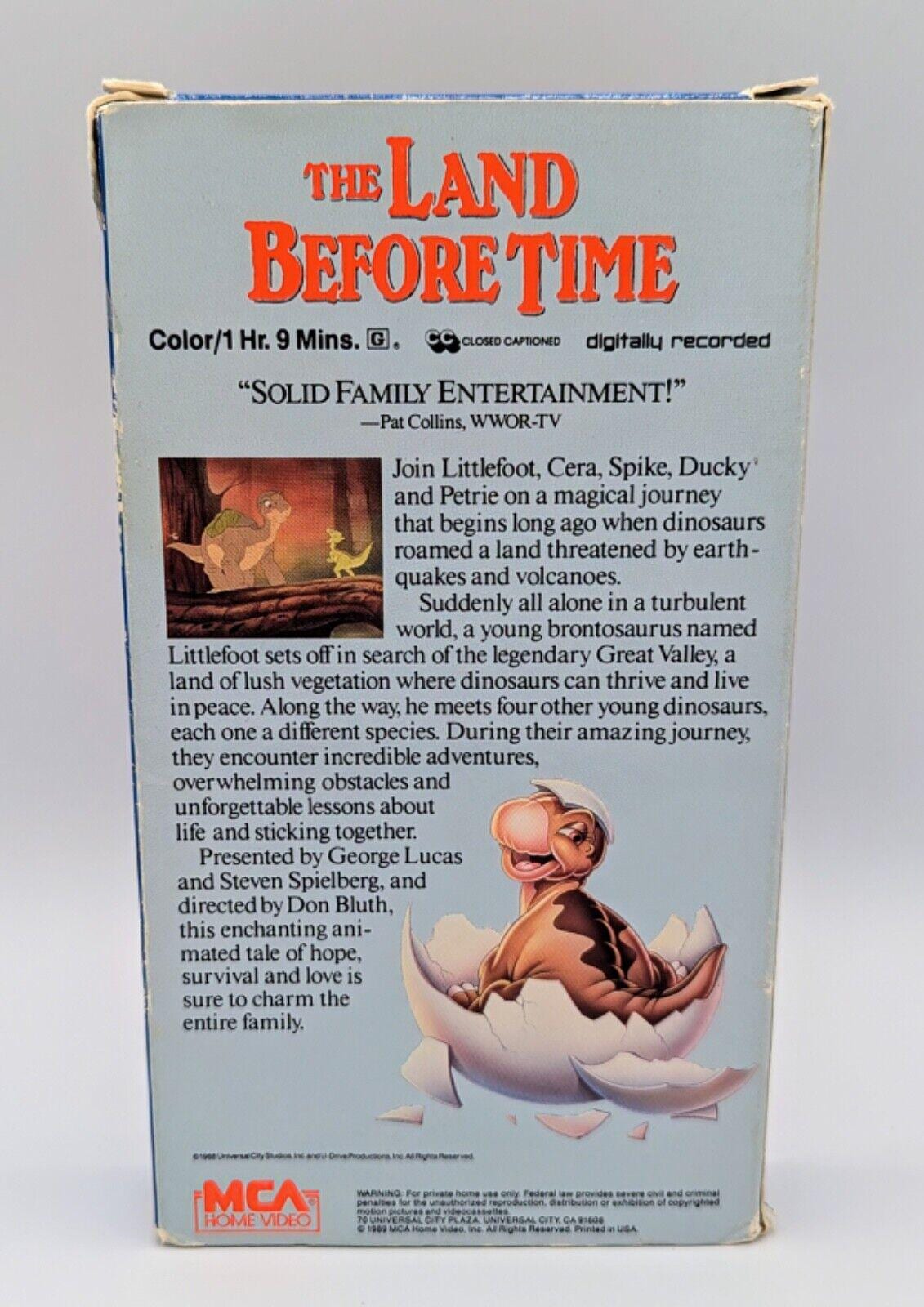 The Land Before Time 1989 VHS Tape - Etsy