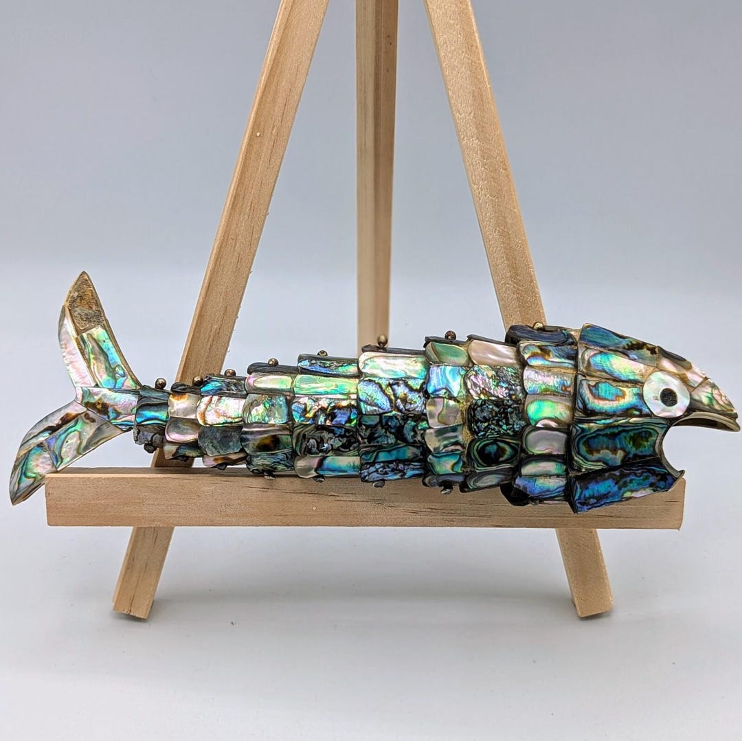Articulated Fish Mexican Abalone Shell Fish Bottle Opener Vintage 60s ...