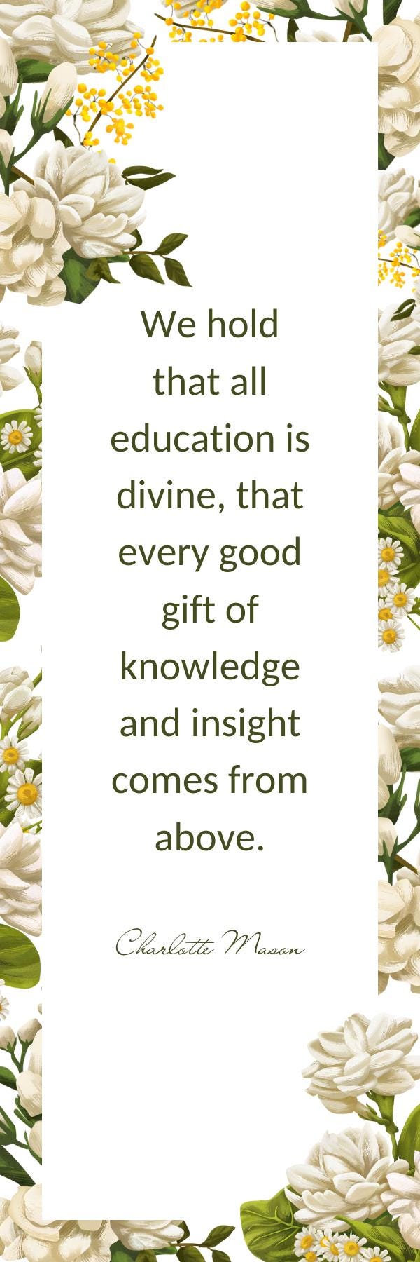 Charlotte Mason Quotes Digital Printable Bookmark Bundle, Bookmarks for ...