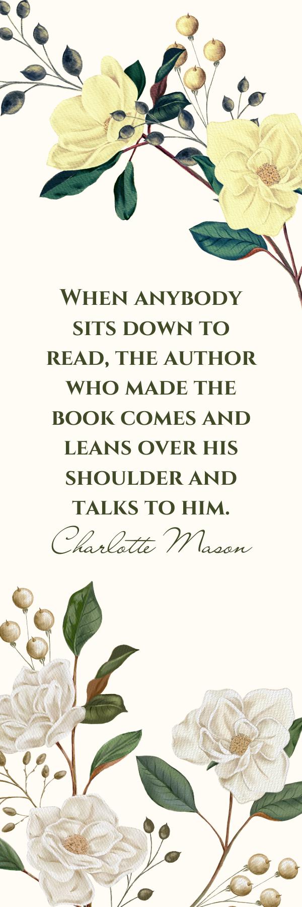 Charlotte Mason Quotes Digital Printable Bookmark Bundle, Bookmarks for ...
