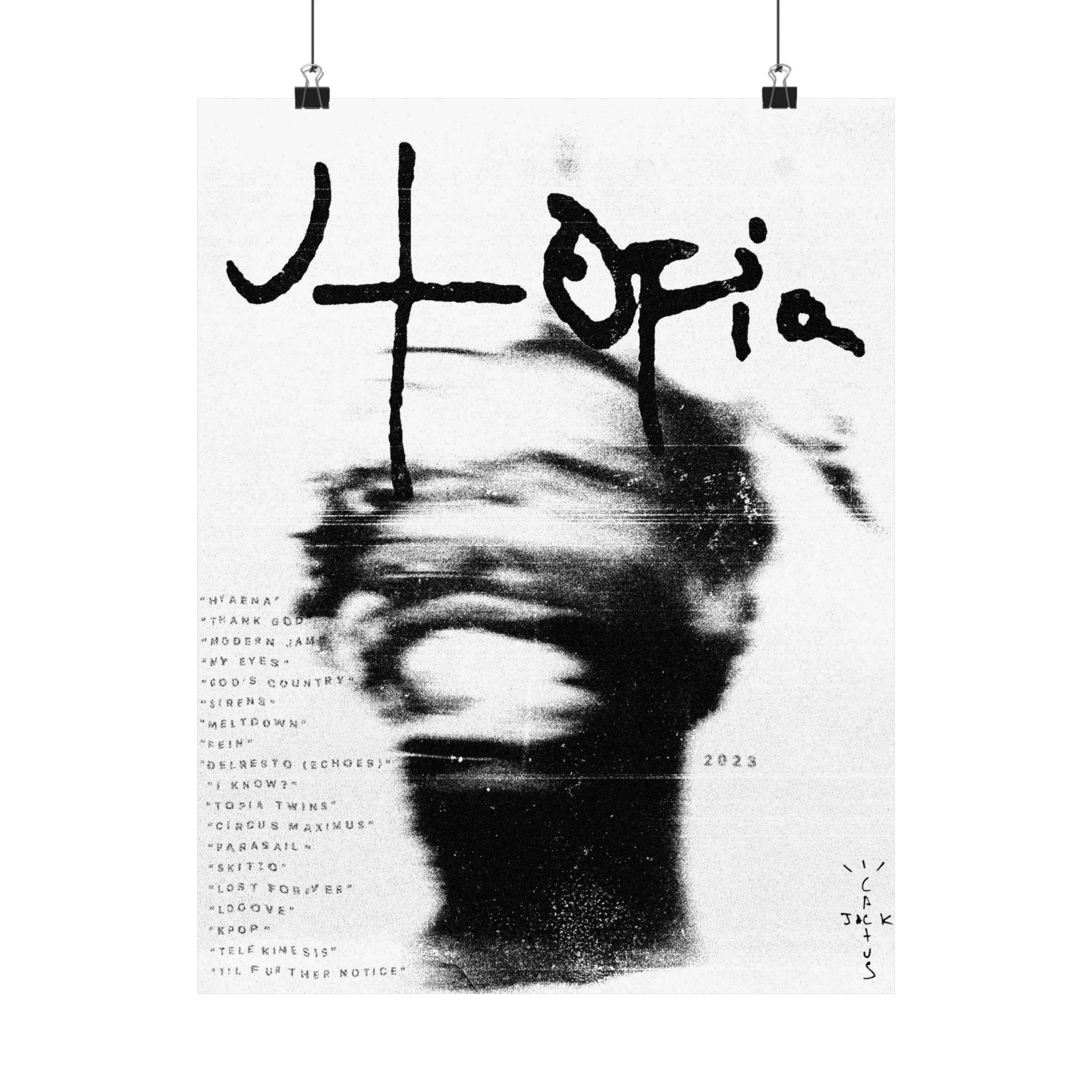 Travis Scott Utopia Retro Poster Print, Travis Scott Wall Art ...