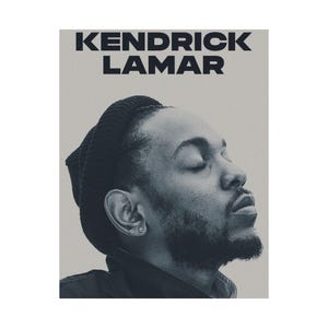 Kendrick Lamar Black and White Poster Print, Hip Hop, Rap Poster ...