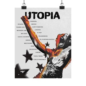 Travis Scott Utopia Poster Print, Travis Scott Wall Art, Hyperbeast ...