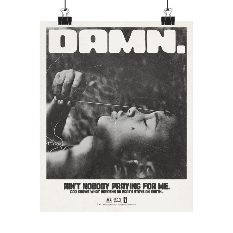 Kendrick Lamar DAMN Poster Print, Hip Hop, Rap Poster, Kendrick Lamar ...