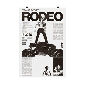 Travis Scott Rodeo Poster, Travis Scott Wall Art,travis Scott Print ...