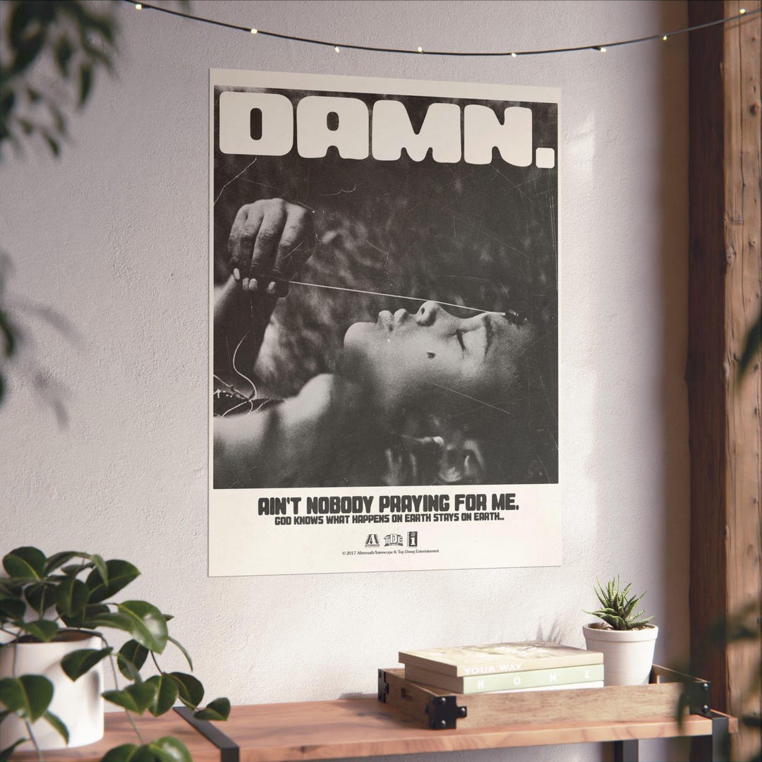 Kendrick Lamar DAMN Poster Print, Hip Hop, Rap Poster, Kendrick Lamar ...