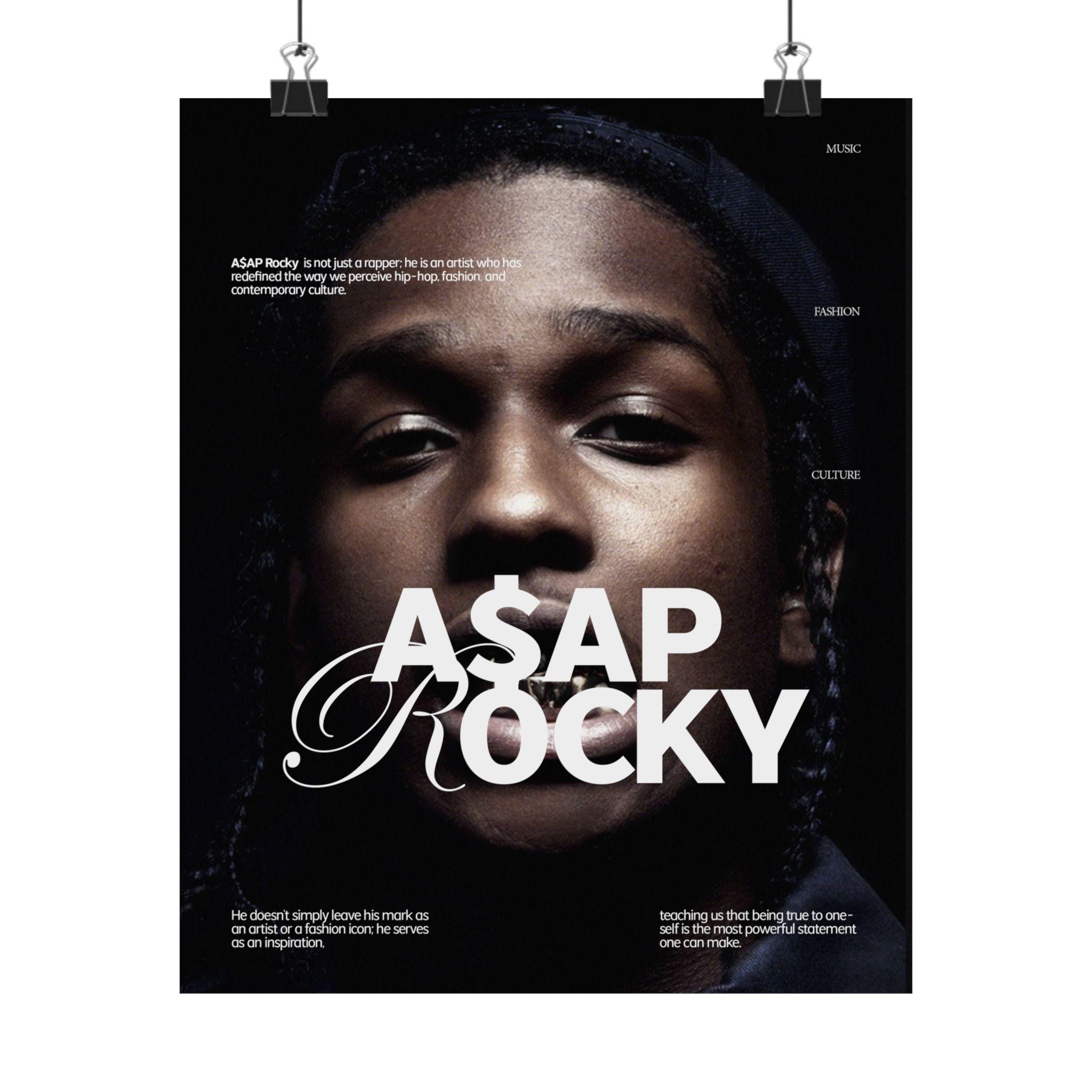ASAP Rocky Poster, Music Poster, Rap Poster, Music Wall Art, Retro ...