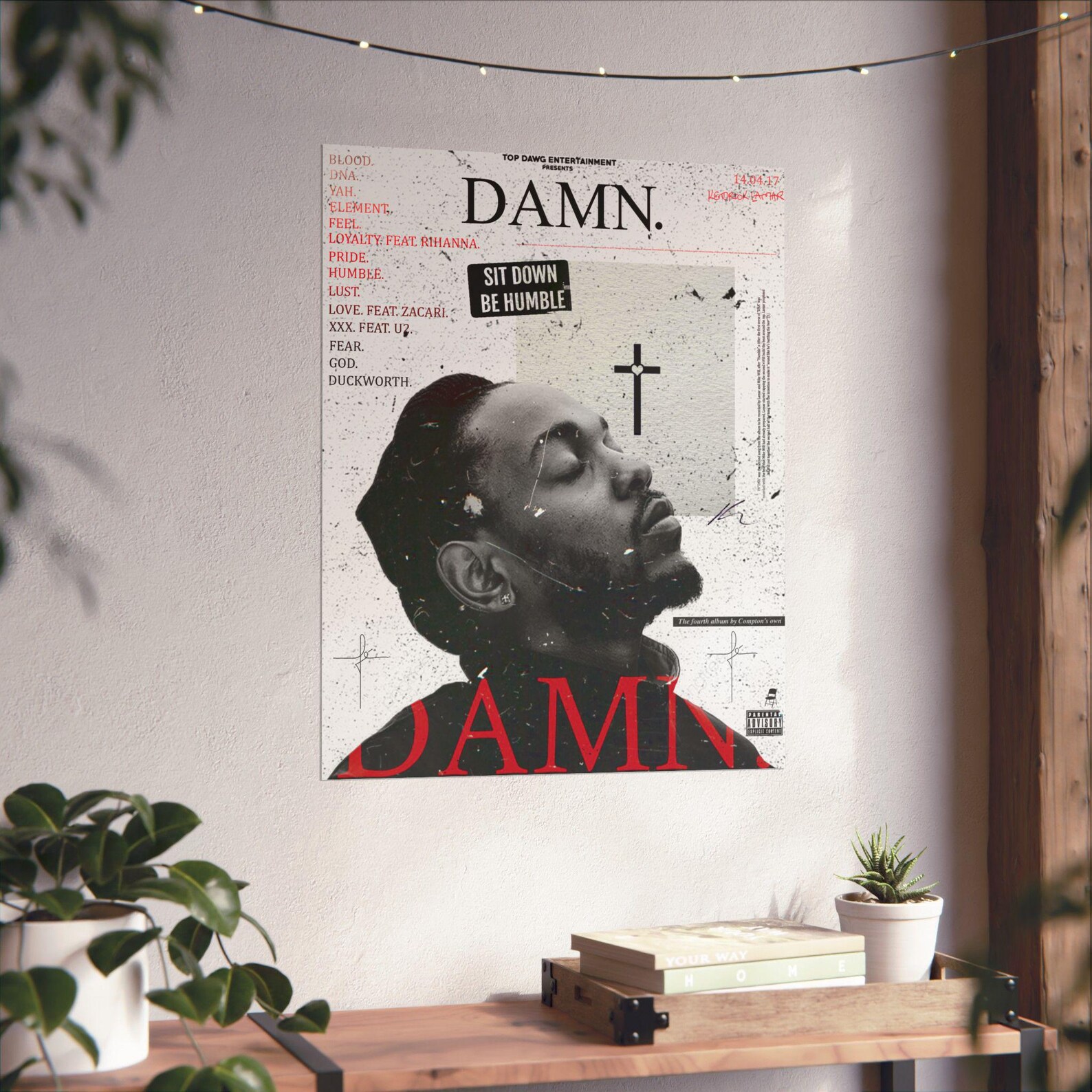 Kendrick Lamar DAMN Poster Print, Hip Hop, Rap Poster, Kendrick Lamar ...