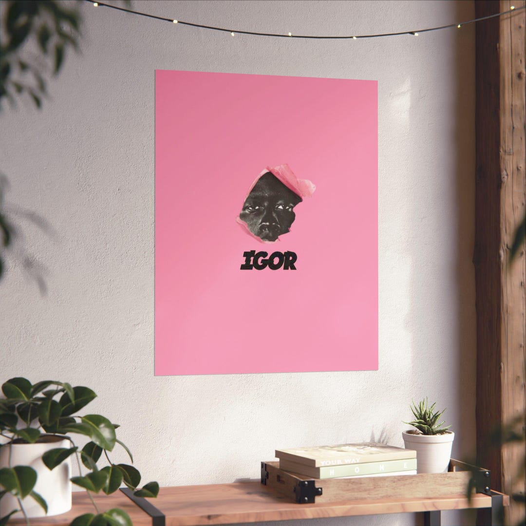 Tyler the Creator Igor Cover Print, Tyler the Creator Wall Art, Pink ...