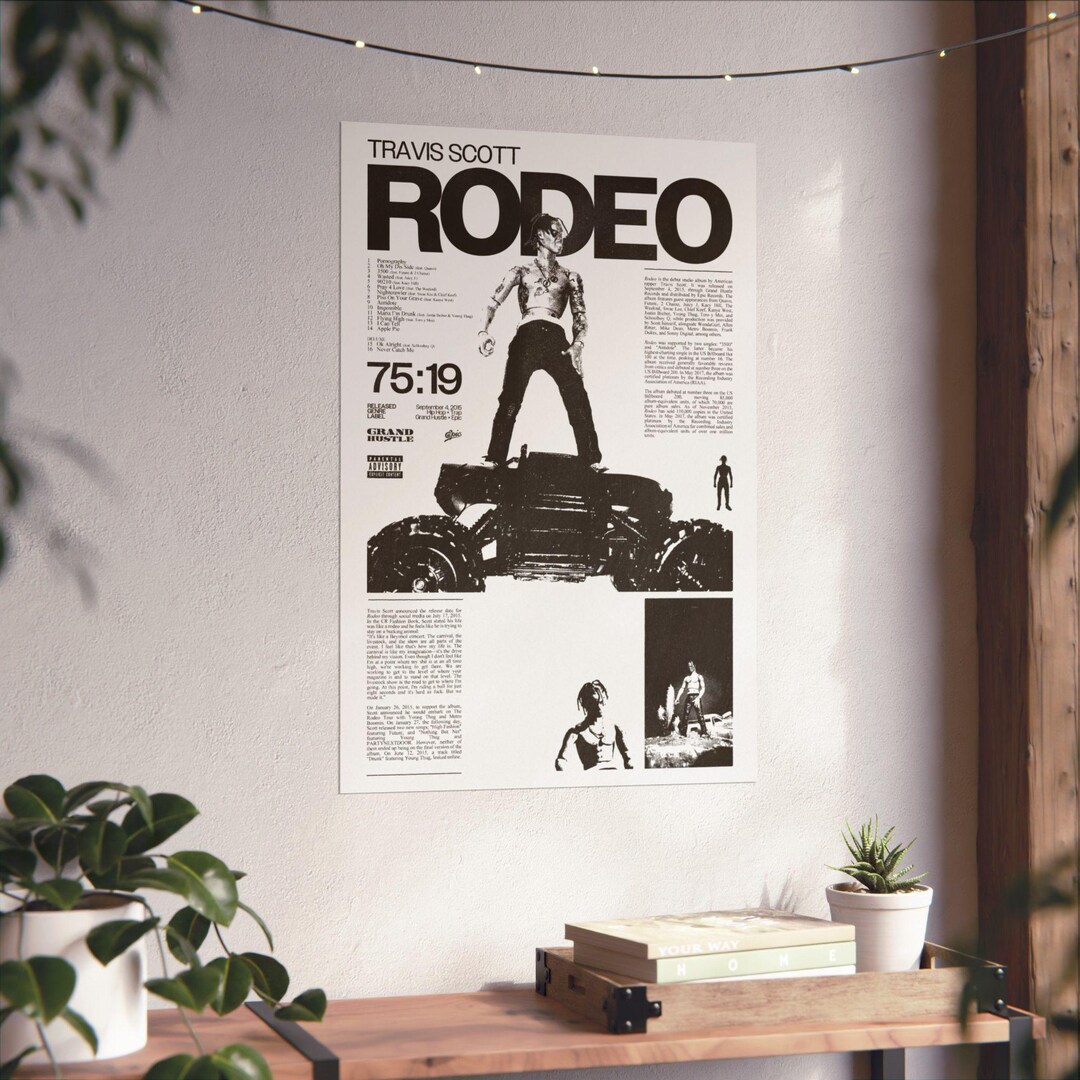 Travis Scott Rodeo Poster, Travis Scott Wall Art,travis Scott Print ...