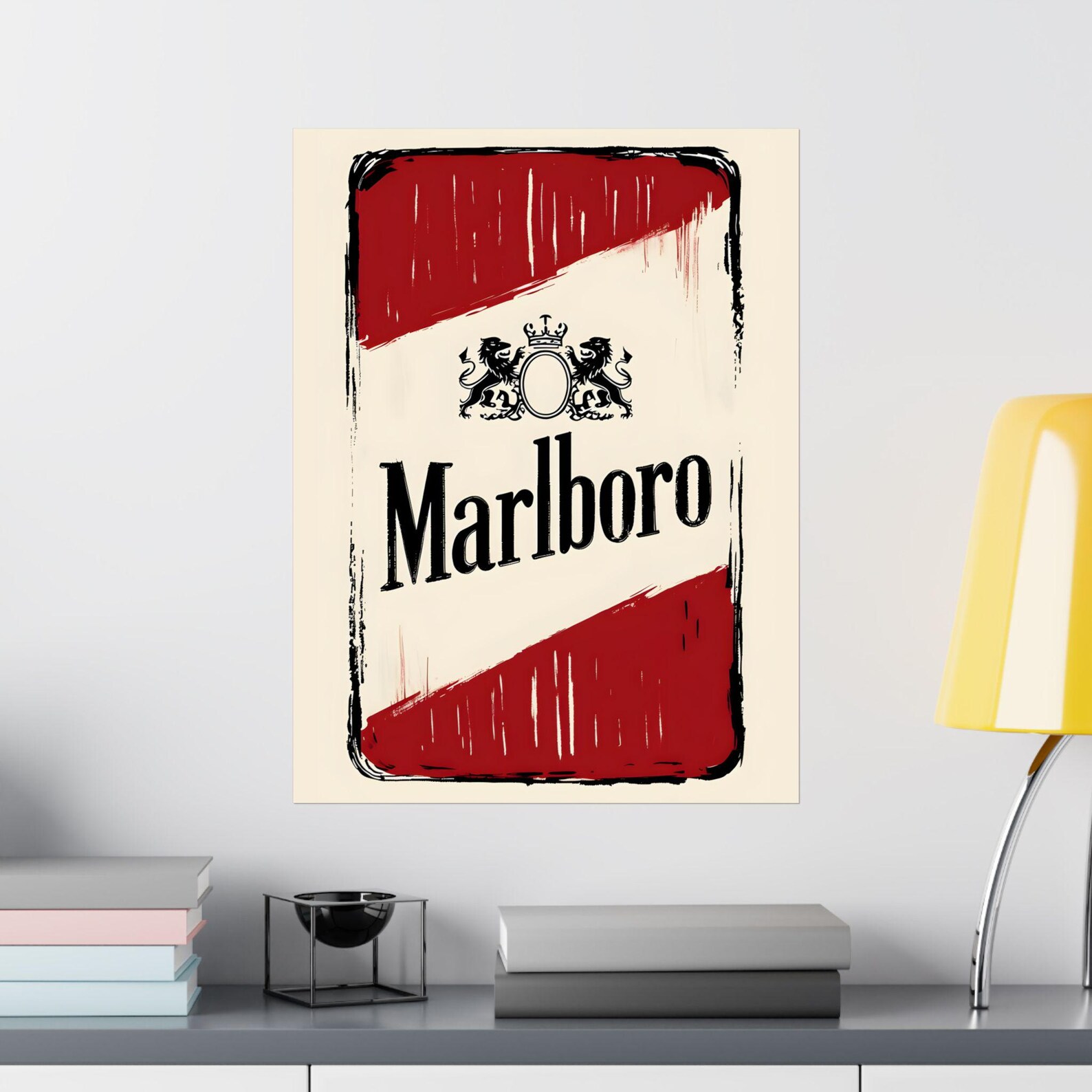 Vintage Marlboro Cigarettes Poster, Vintage Wall Art, Marlboro Print ...