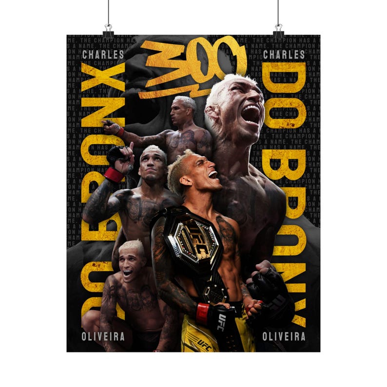 Charles Oliveira Poster Print, Do Bronx Poster, Mma Fighter, Mma Wall ...