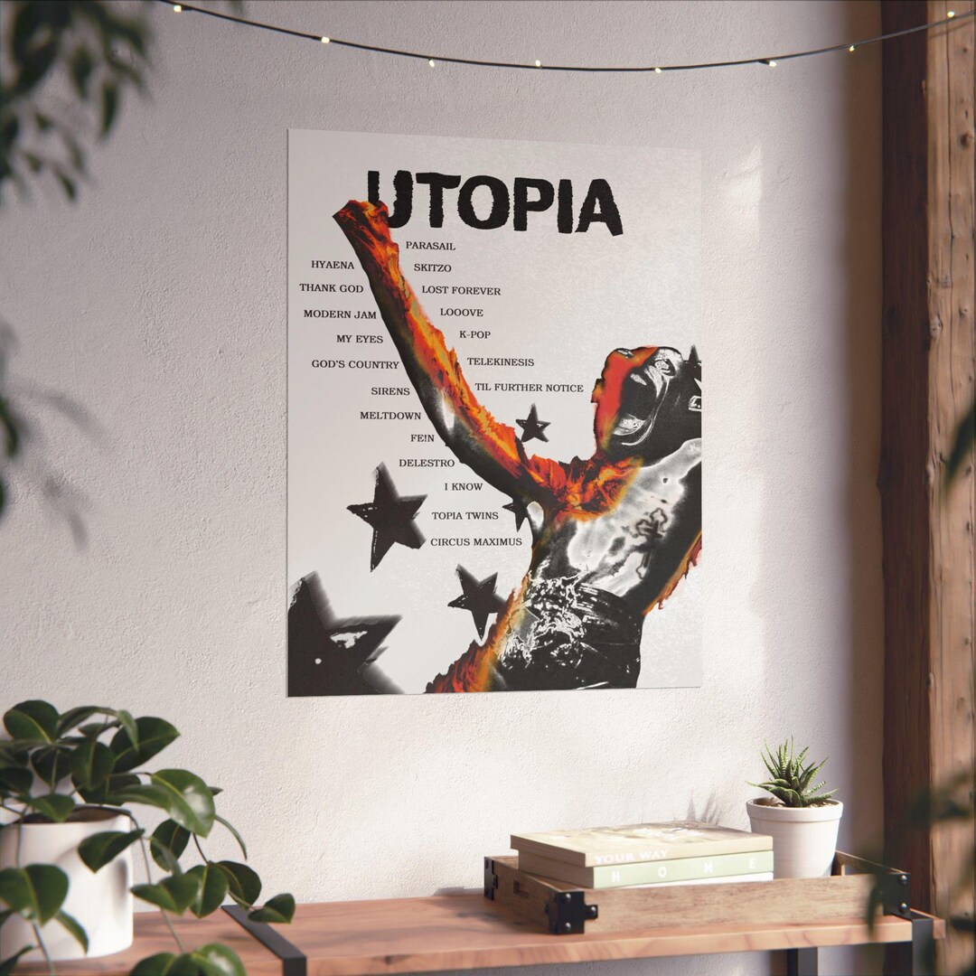 Travis Scott Utopia Poster Print, Travis Scott Wall Art, Hyperbeast ...