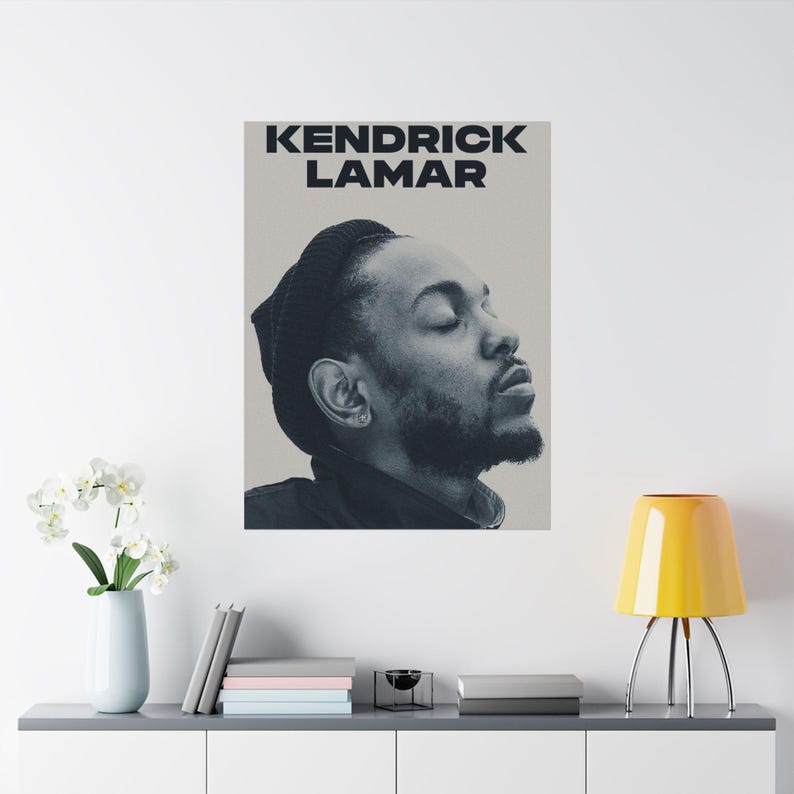 Kendrick Lamar Black and White Poster Print, Hip Hop, Rap Poster ...