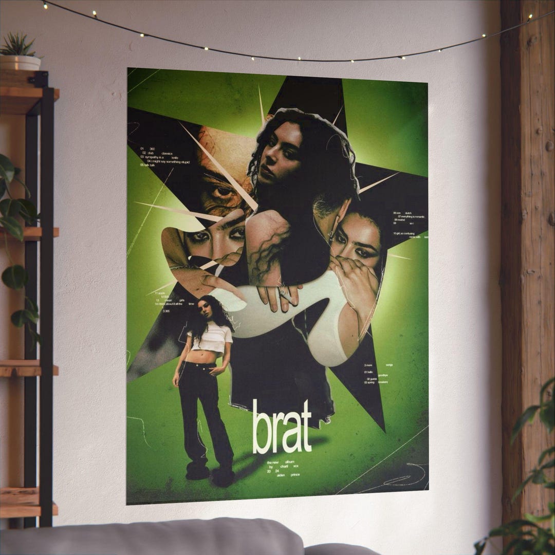 Brat Charli Xcx Poster Print, Brat Poster, Charli Xcx Wall Art, Y2k ...