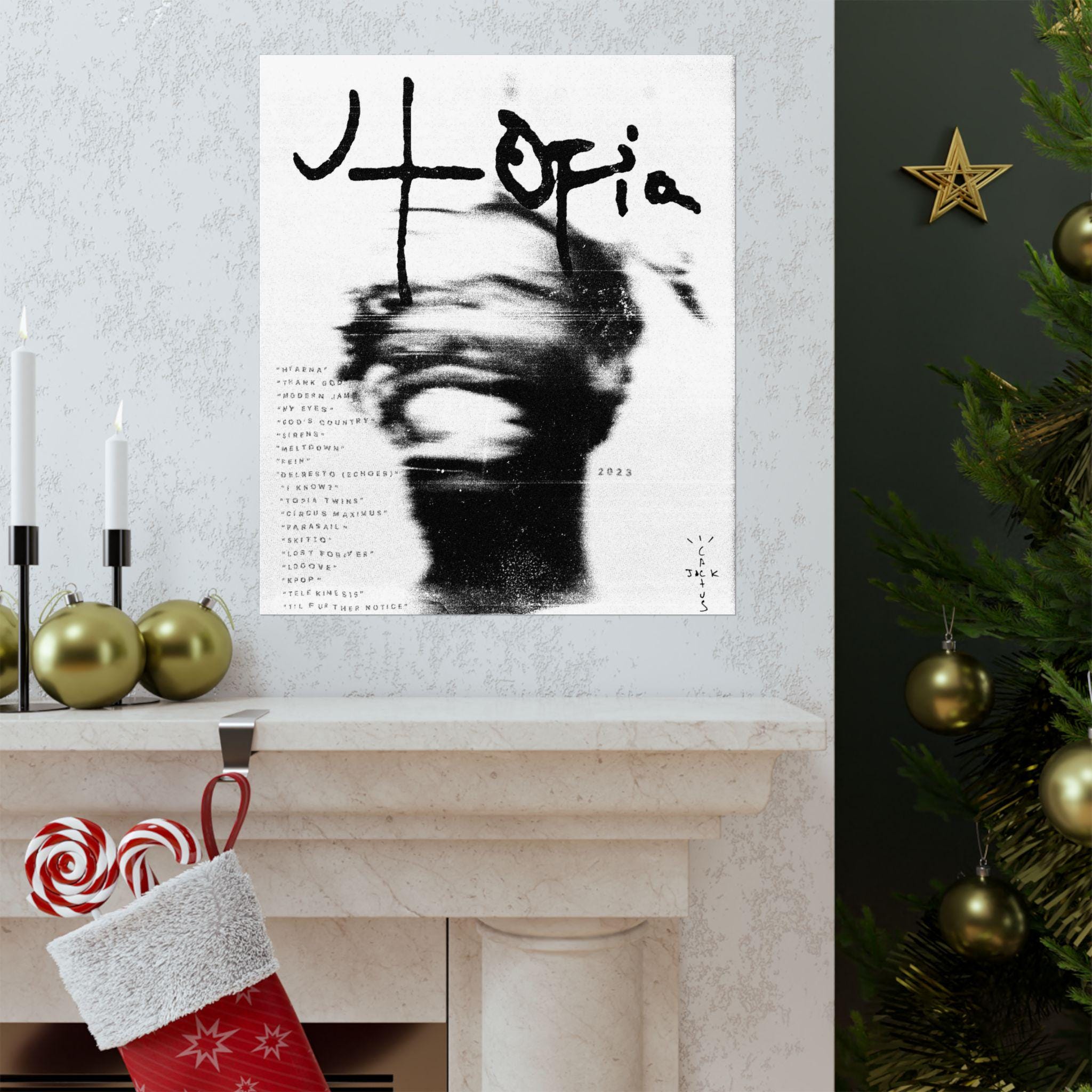 Travis Scott Utopia Retro Poster Print, Travis Scott Wall Art ...