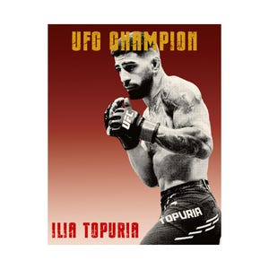 Ilia Topuria Poster, El Matador Poster, Mma Wall Art, UFC Poster ...
