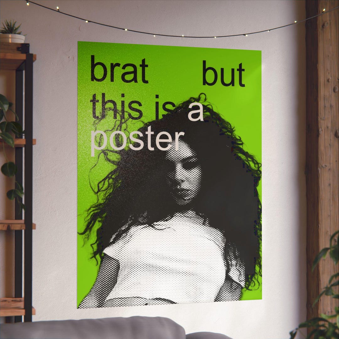Brat Charli Xcx Cover Print, Brat Poster, Charli Xcx Wall Art, Y2k Wall ...