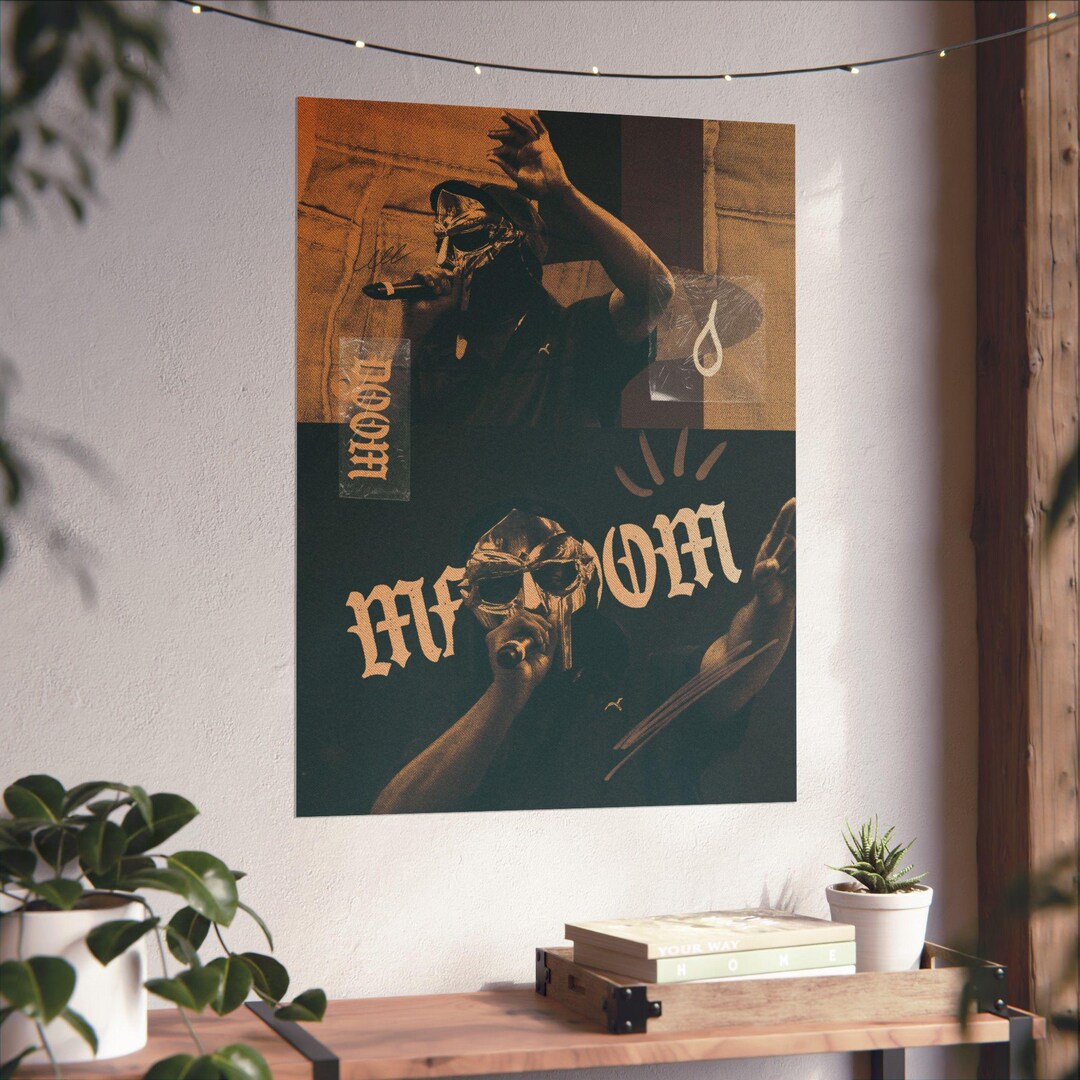 MF DOOM Poster, Metallic Tone Poster, Hip Hop Poster, Rap Poster ...