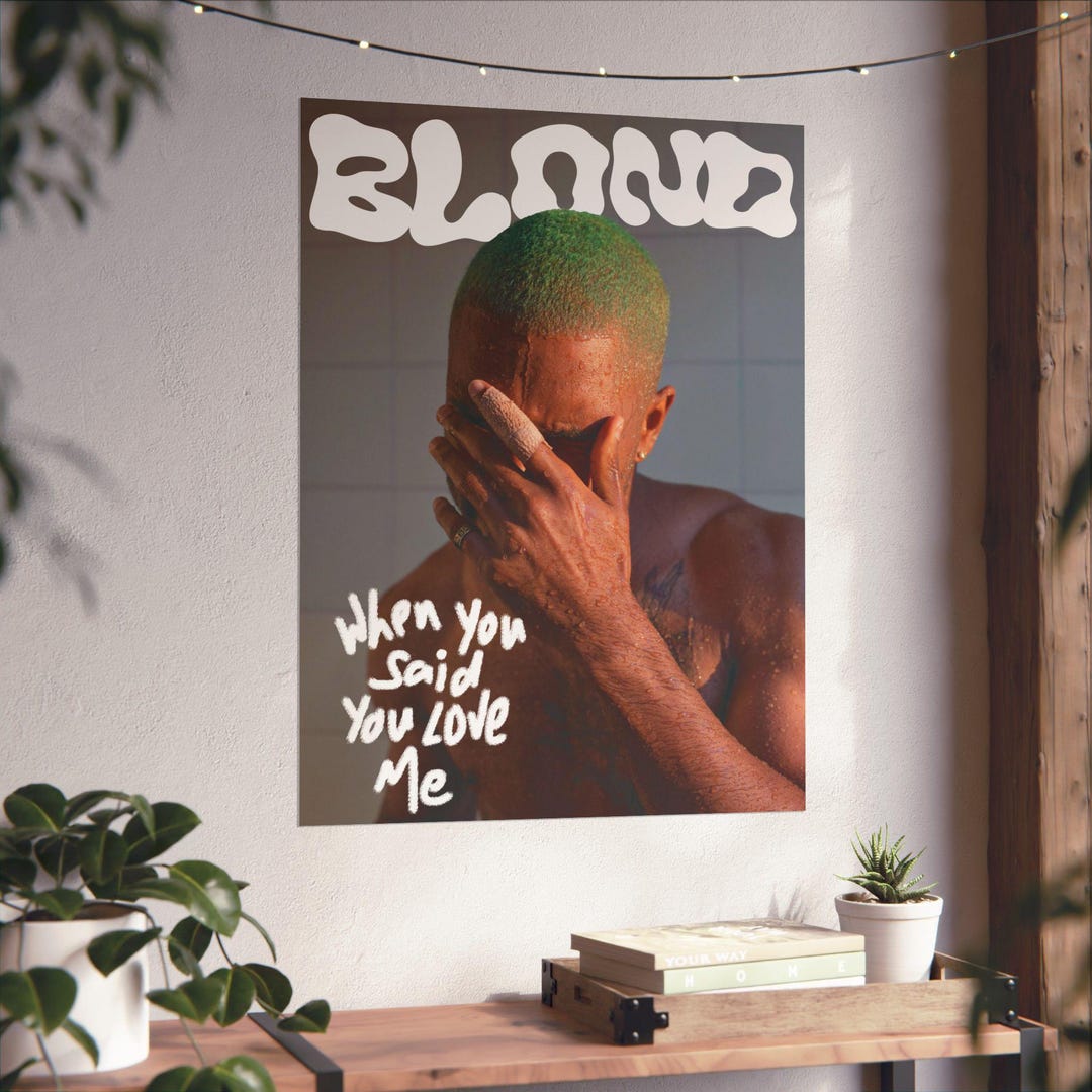 Frank Ocean Blonde Poster, Blonde Poster, Blonde Album Cover, Frank ...